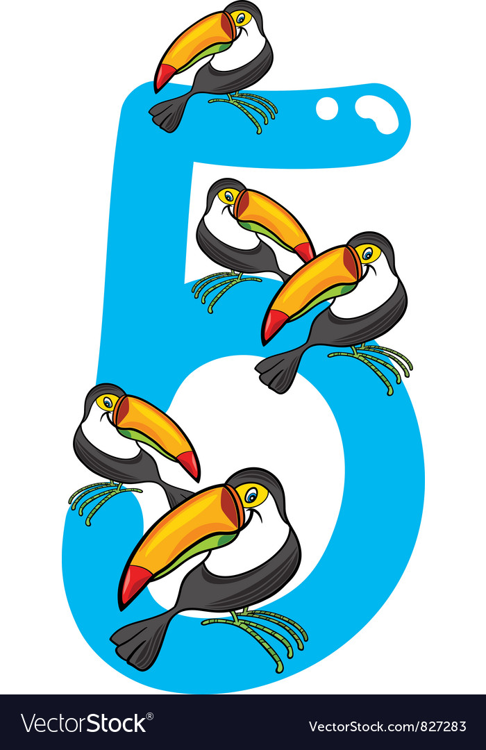 Number five Royalty Free Vector Image - VectorStock