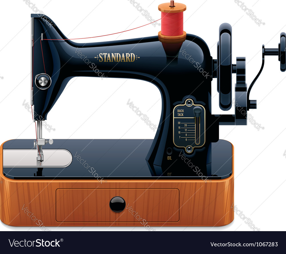 Retro Sewing Machine Royalty Free Vector Image