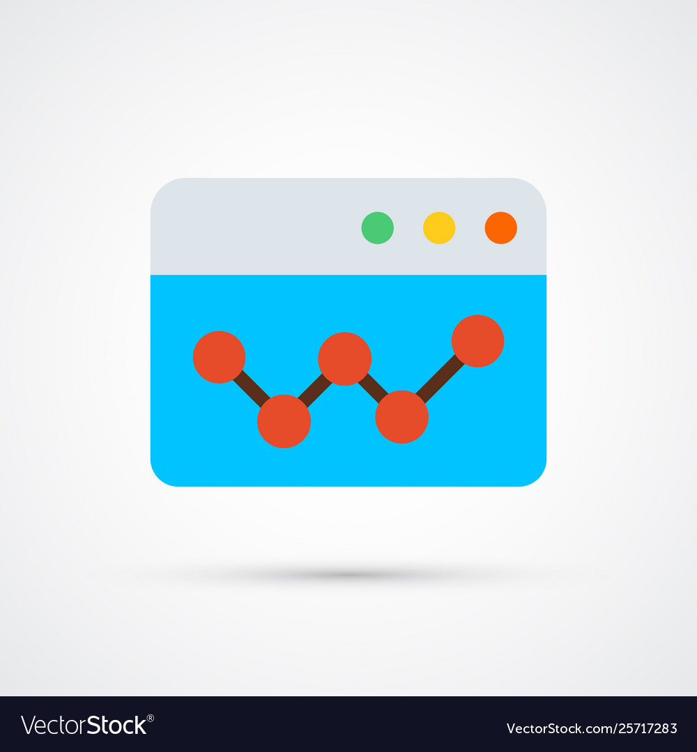 Statistic internet marketing trendy symbol Vector Image