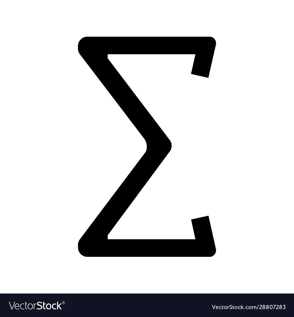 Summation glyph icon Royalty Free Vector Image Summation glyph icon Royalty Free Vector Image
