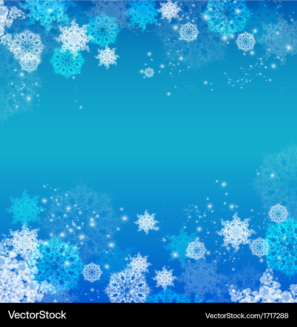 Abstract christmas background with snowflakes Vector Image