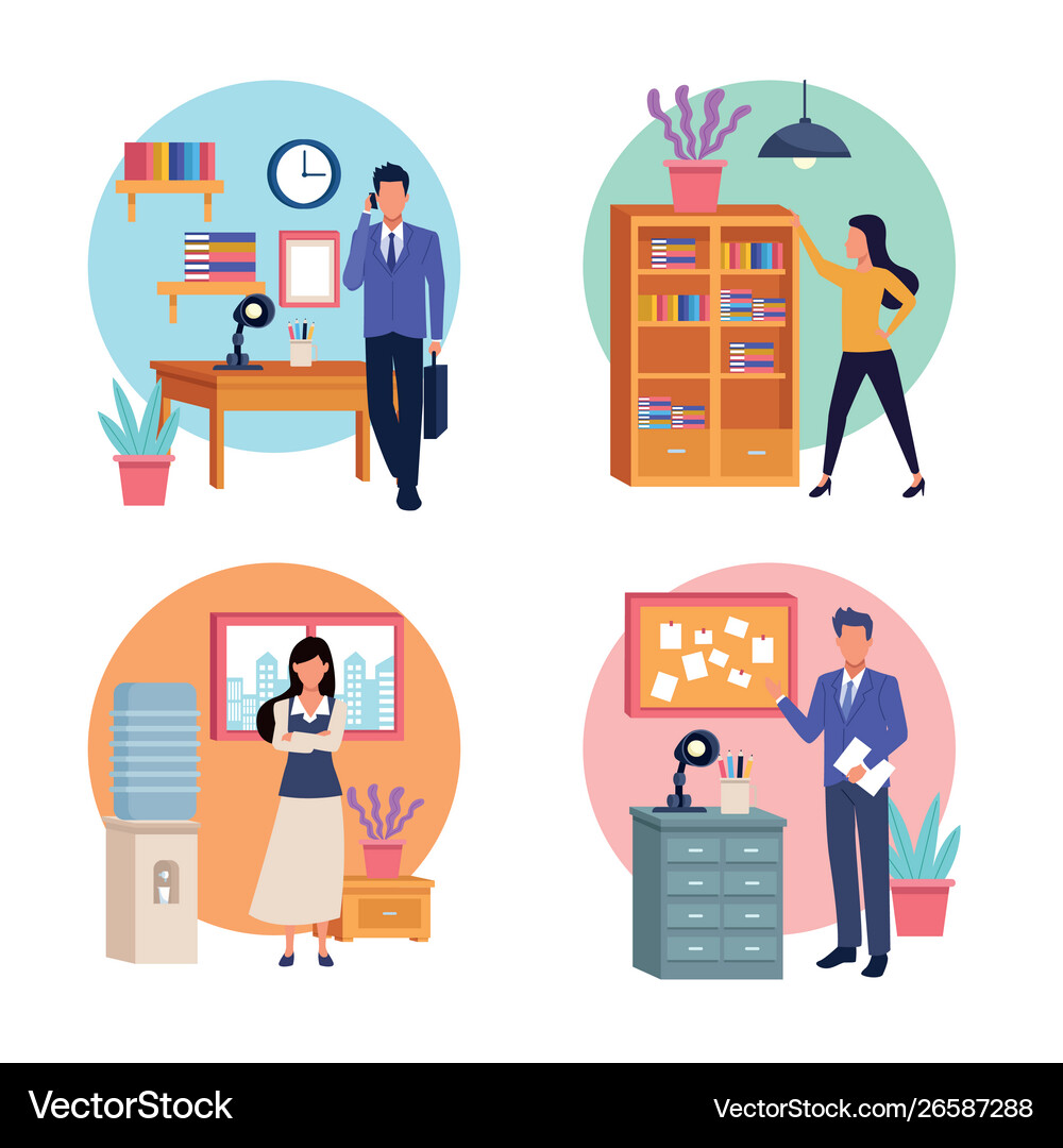 Business professional executive work cartoon Vector Image