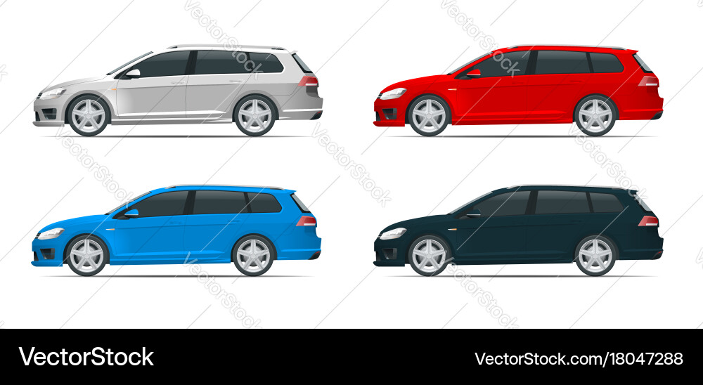 Hatchback car compact hybrid vehicle eco Vector Image