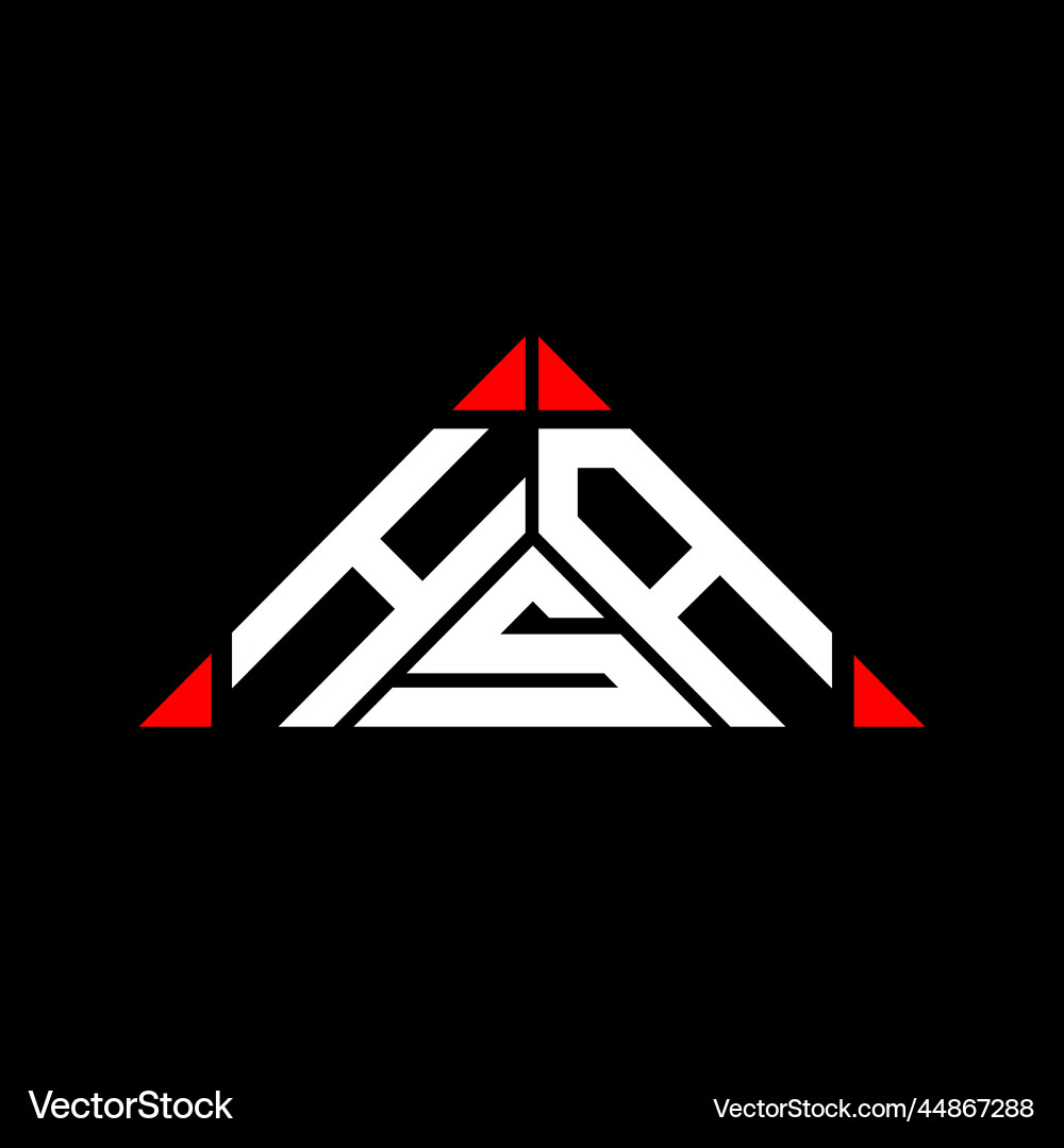 Hsa letter logo creative design with graphic hsa Vector Image