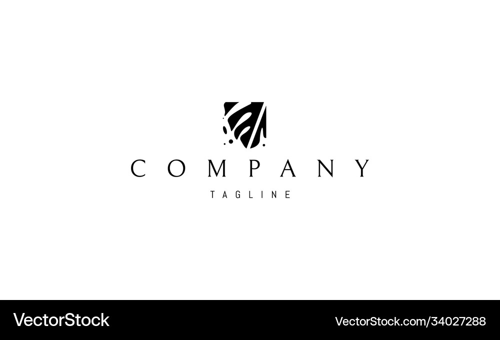 Logo on which an abstract image a fern Royalty Free Vector