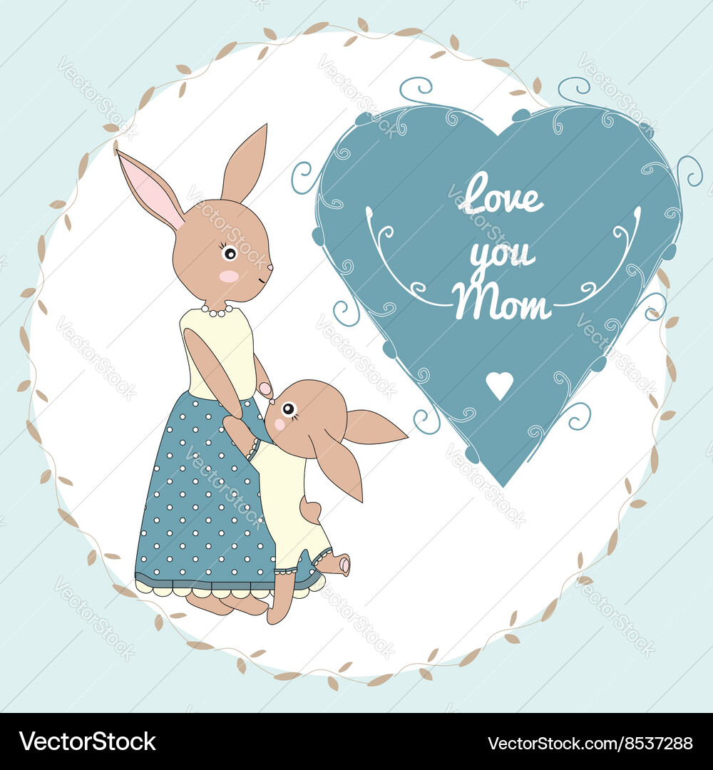 Mothers day greeting card Royalty Free Vector Image