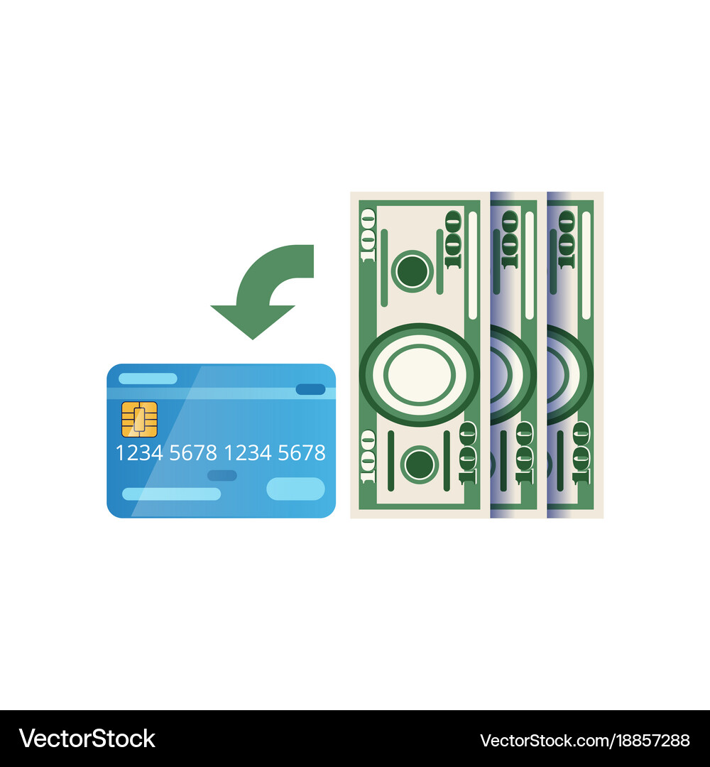 Replenishment of plastic card Royalty Free Vector Image