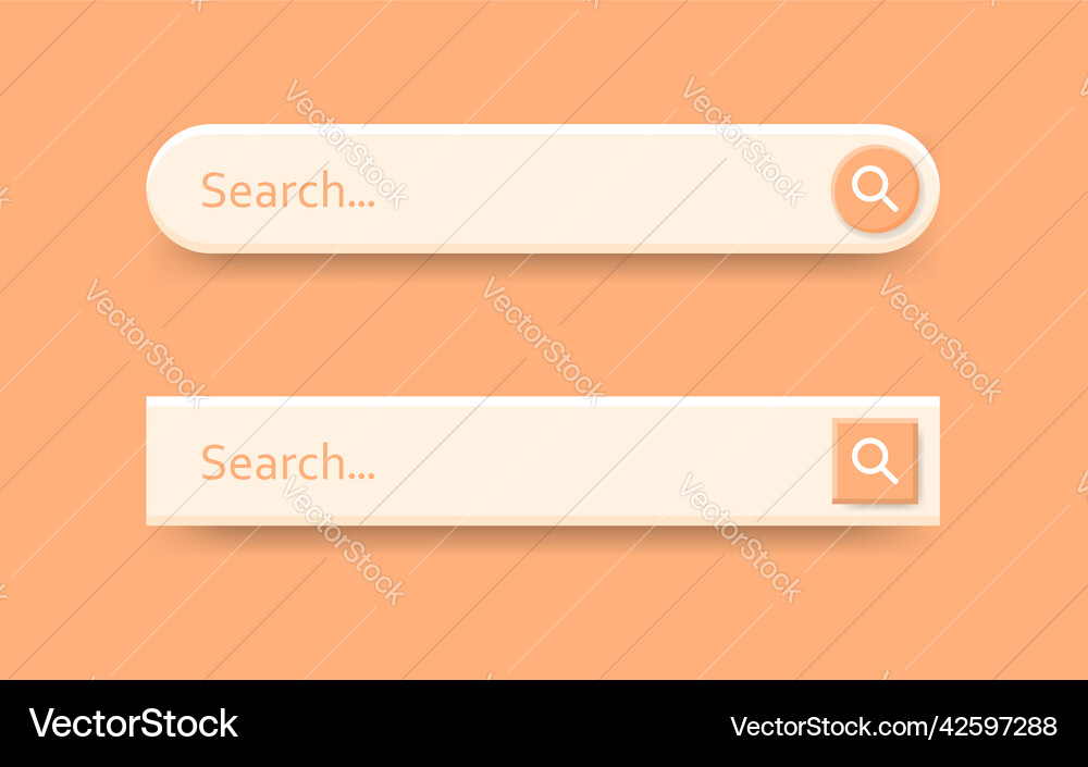 Search bar in flat style website address Vector Image