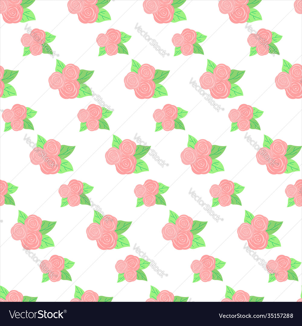 Simple with roses a pattern Royalty Free Vector Image