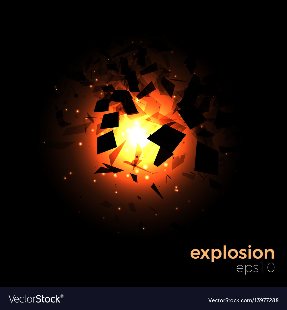 Space geometric explosion Royalty Free Vector Image