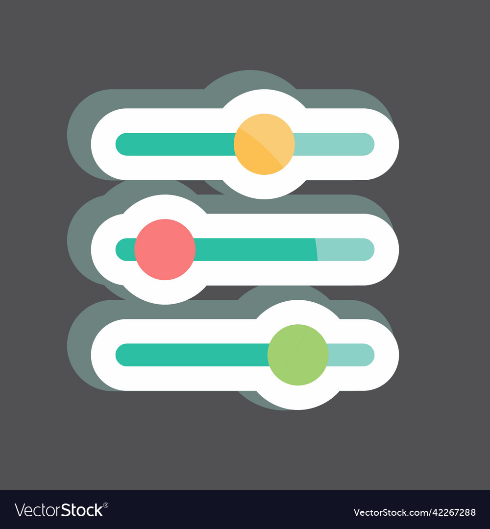 Sticker controls suitable for web interface Vector Image