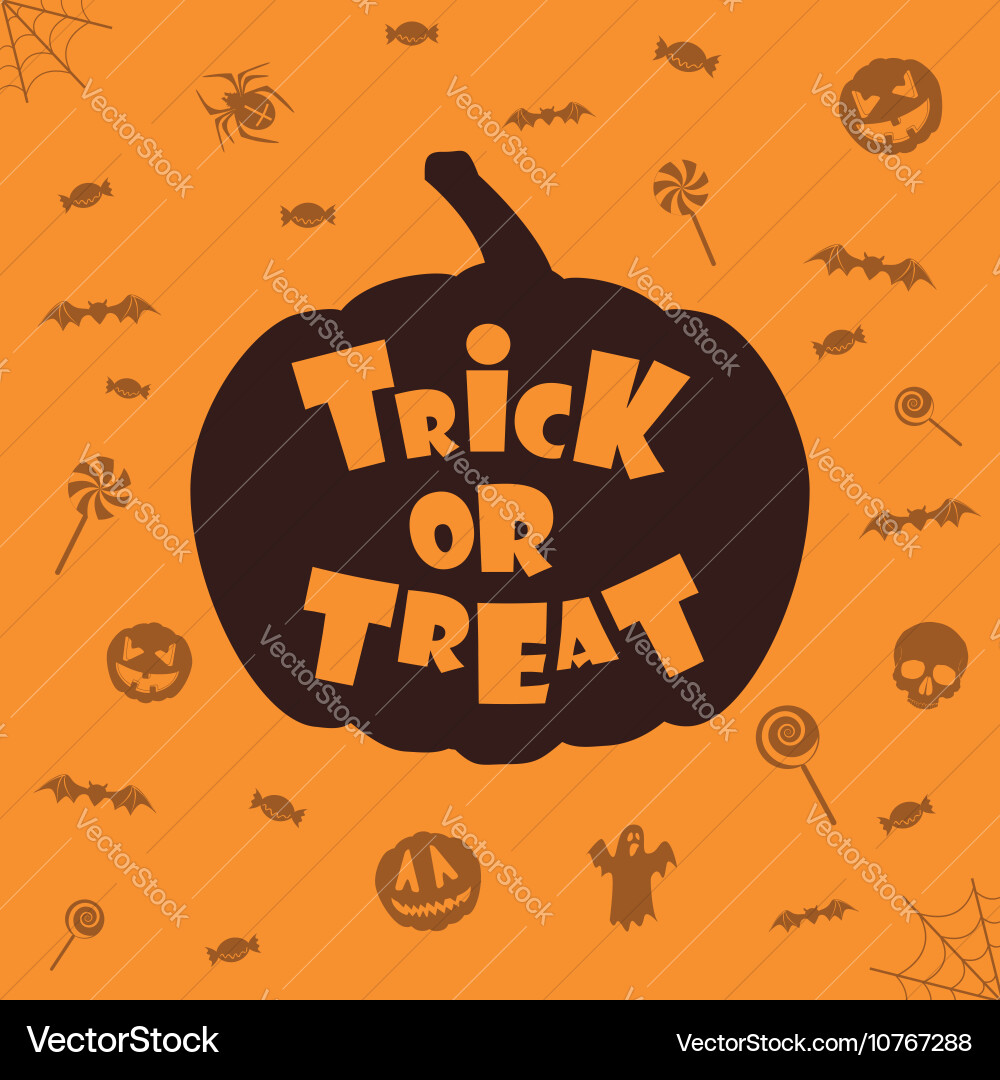 Trick or treat halloween background Royalty Free Vector
