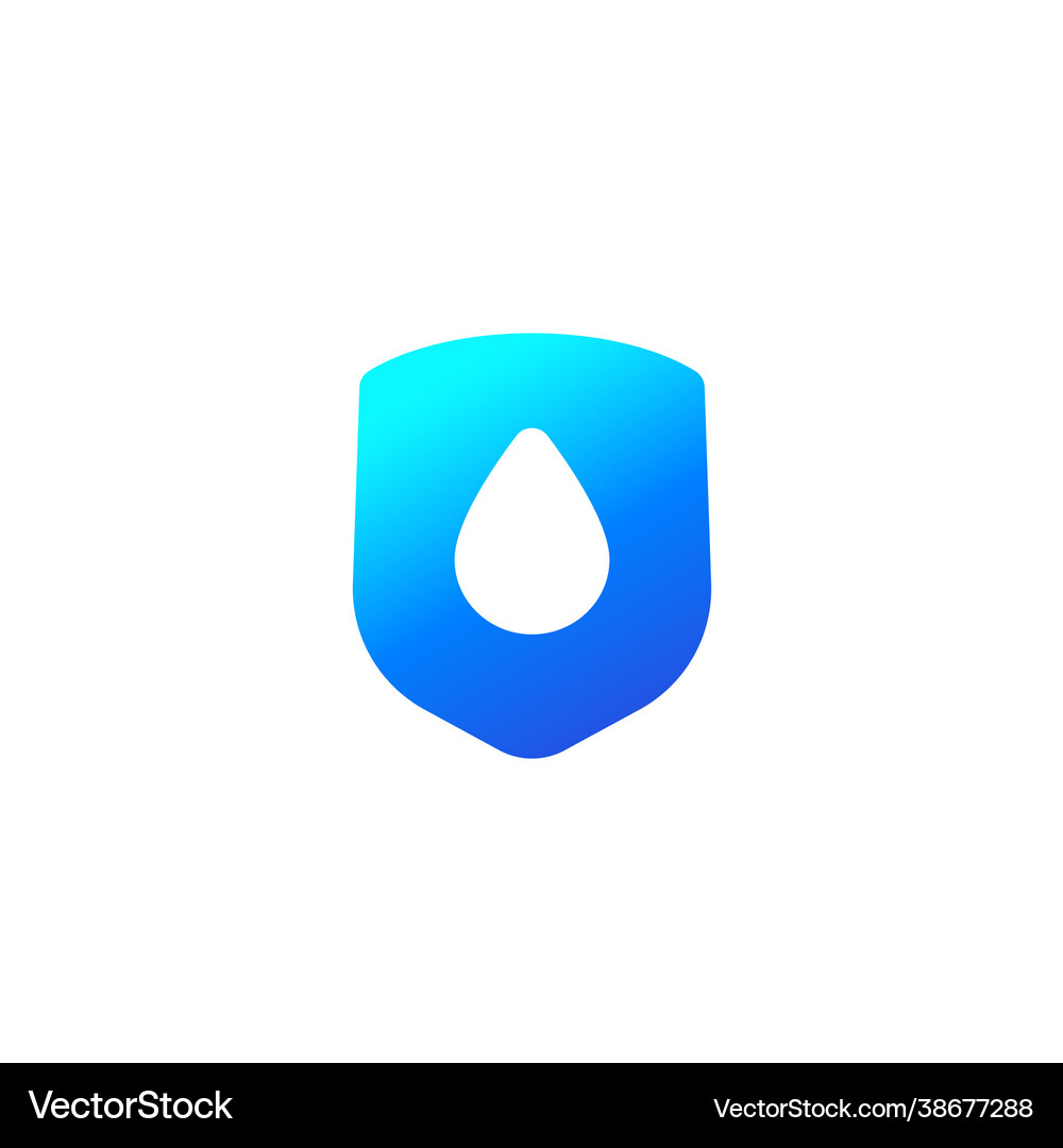 Waterproof or water resistant icon on white Vector Image