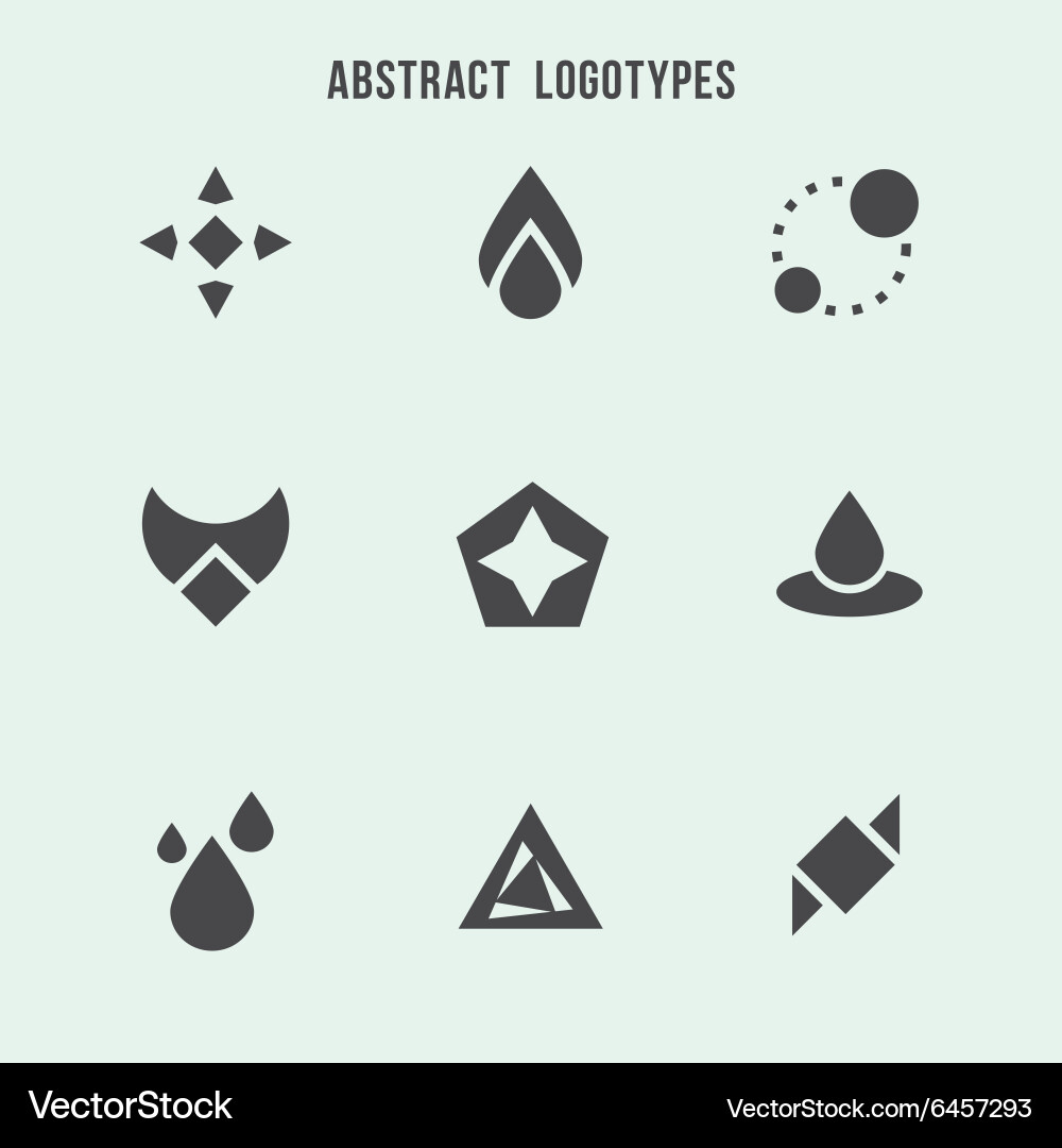 Abstract geometric logo set Royalty Free Vector Image