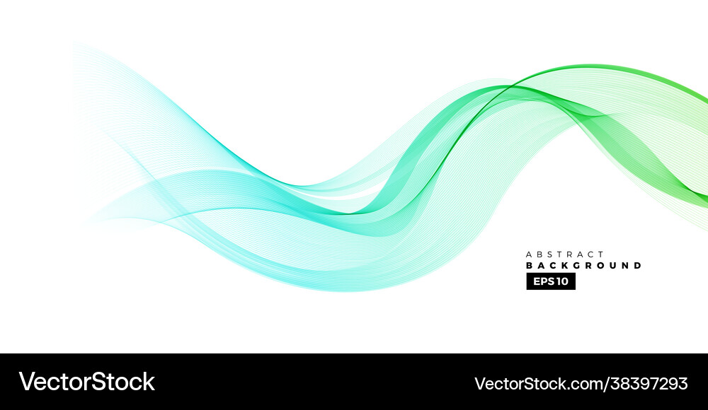 Abstract green color wave background for brochure Vector Image