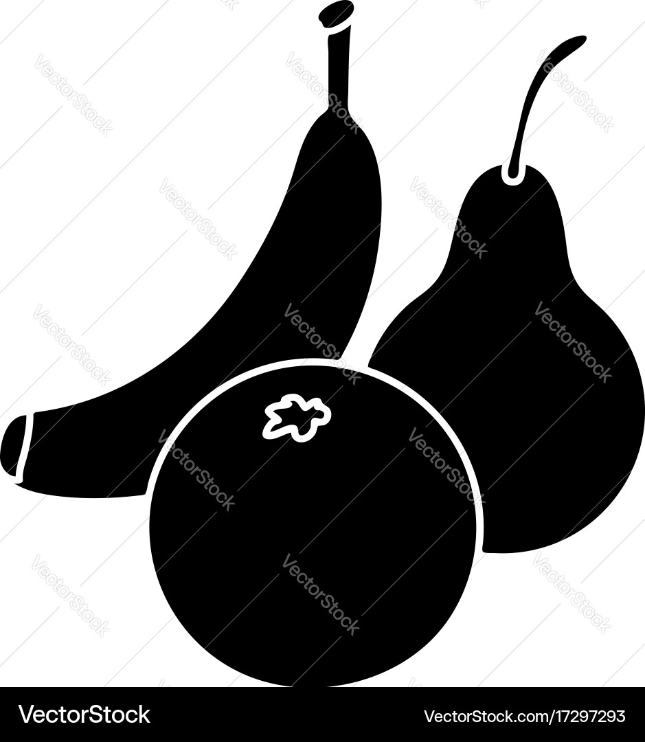 Fruits food icon simple style Royalty Free Vector Image