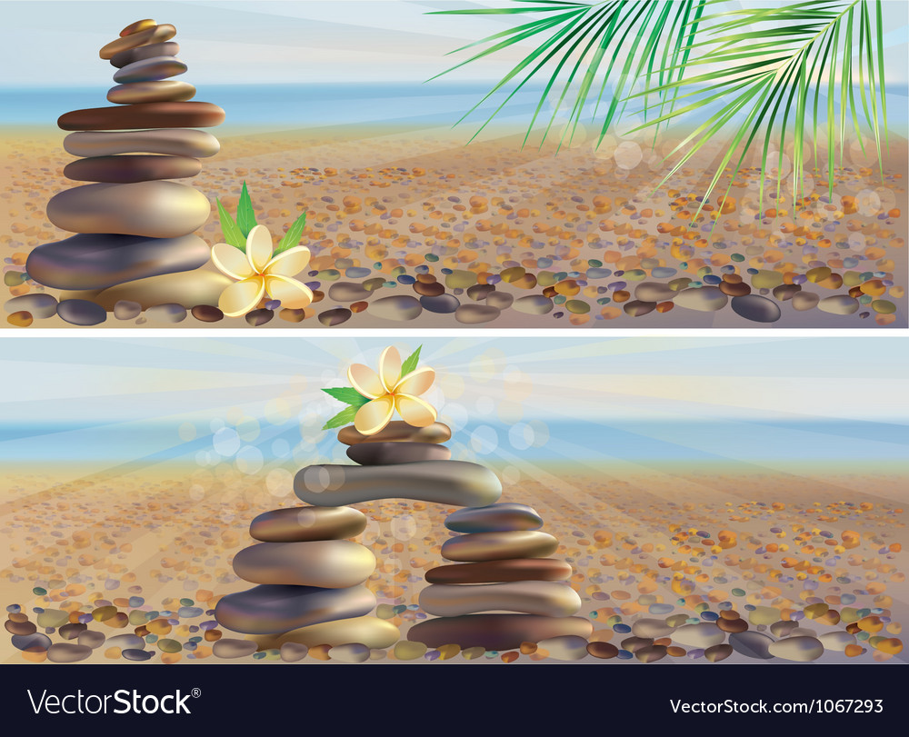 Massage Spa Stones Royalty Free Vector Image Vectorstock