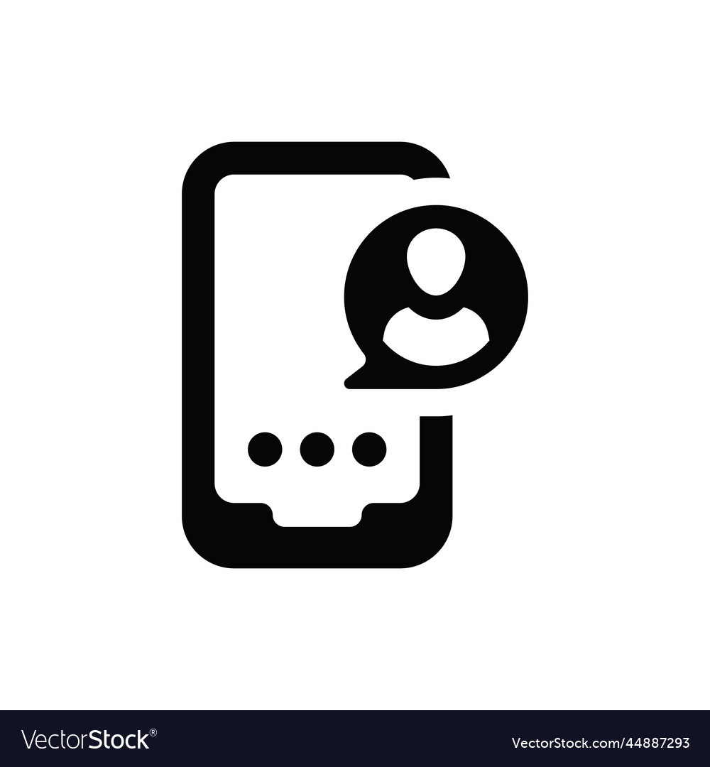 Mobile contact icon Royalty Free Vector Image - VectorStock