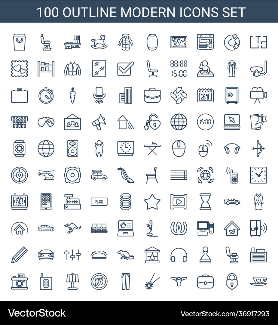 Moderne Icons Lizenzfreies Vektorbild - VectorStock