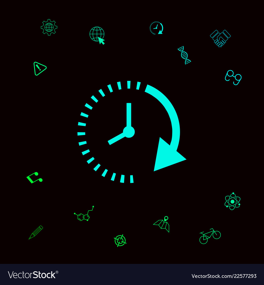 Passage time icon graphic elements Royalty Free Vector Image