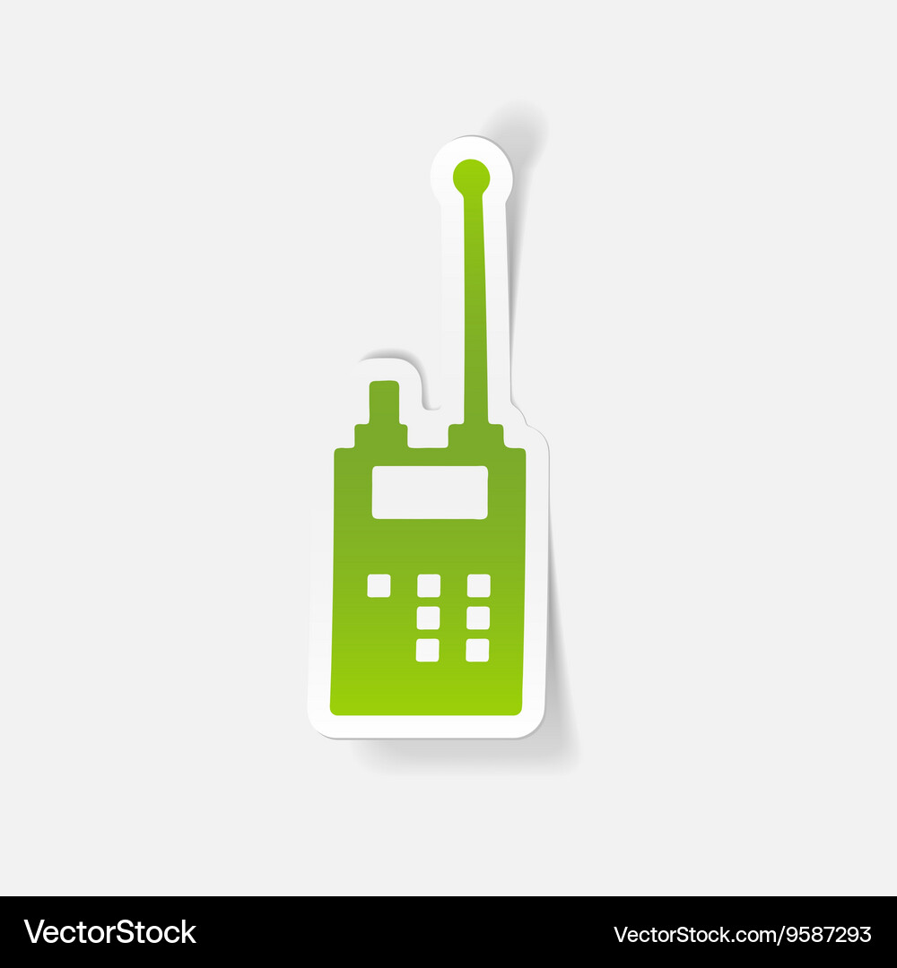 Realistic design element police radio Royalty Free Vector
