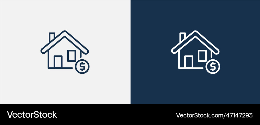Realtor icon outline icon from real Royalty Free Vector