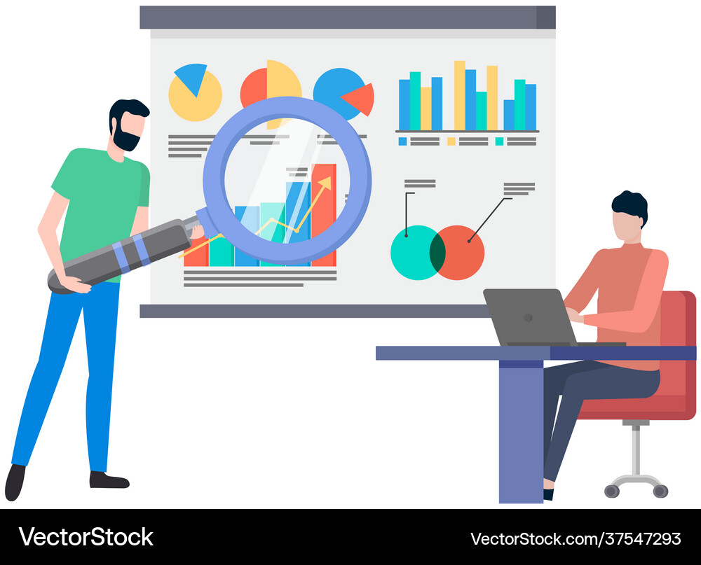 Successful business project presentation company Vector Image