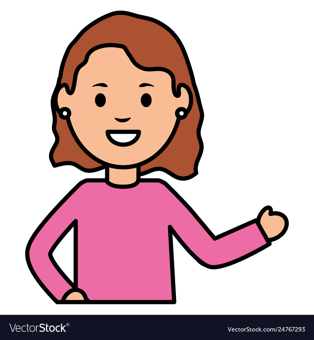 Young woman avatar character Royalty Free Vector Image