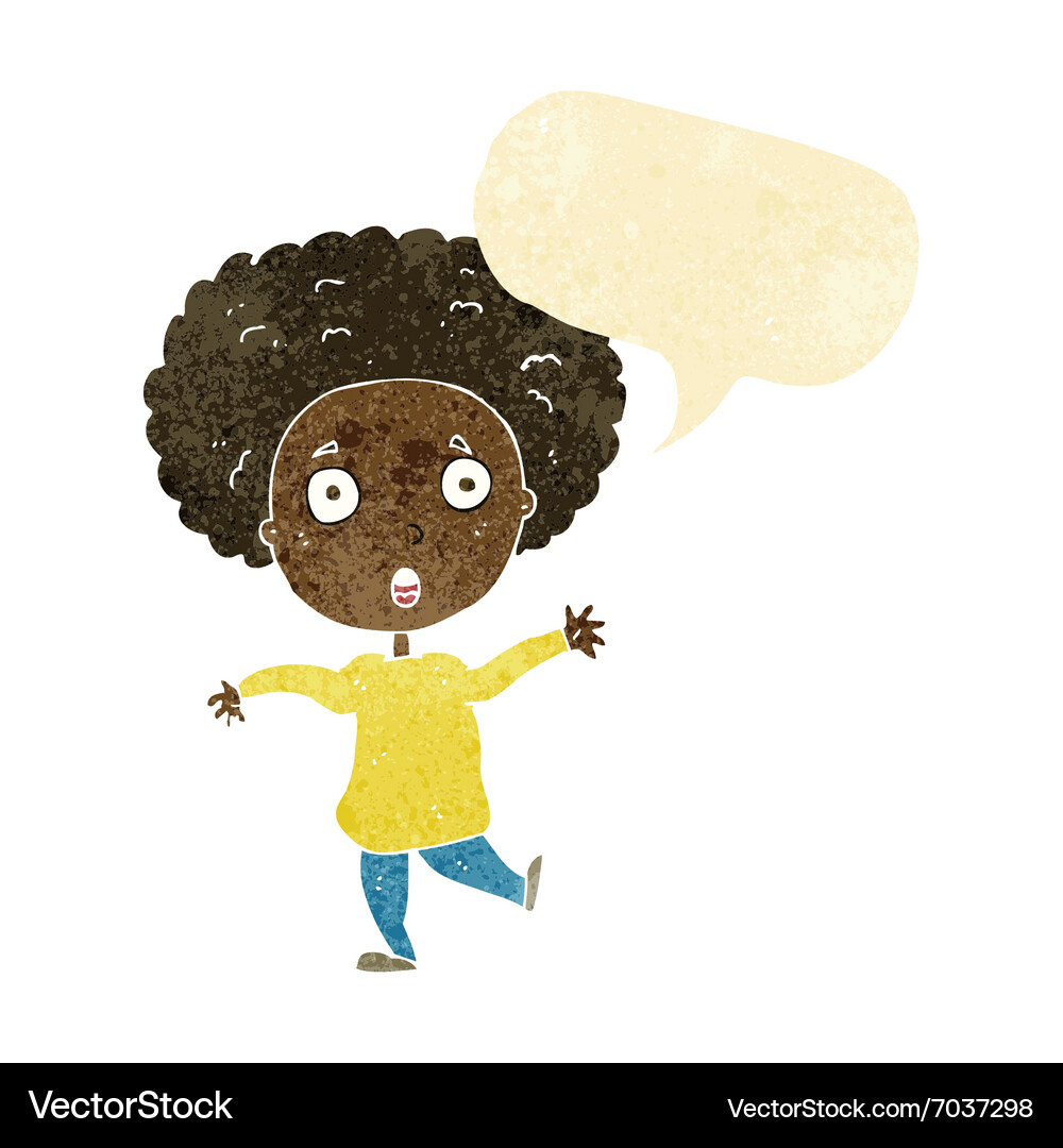 Cartoon startled person with speech bubble Vector Image