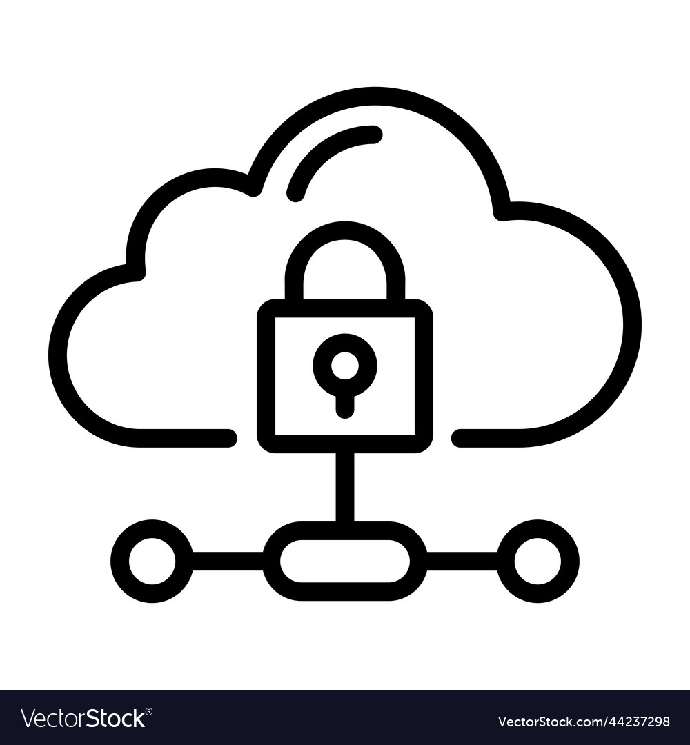 Cloud lock Royalty Free Vector Image - VectorStock