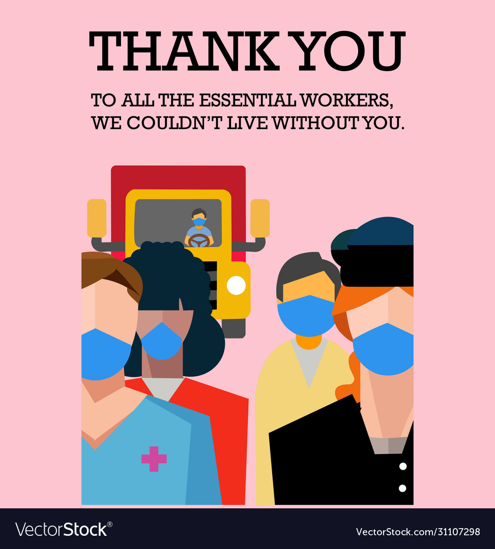 Essential worker Royalty Free Vector Image - VectorStock