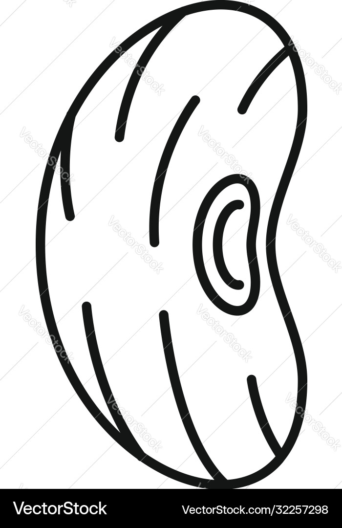 Harvest kidney bean icon outline style Royalty Free Vector