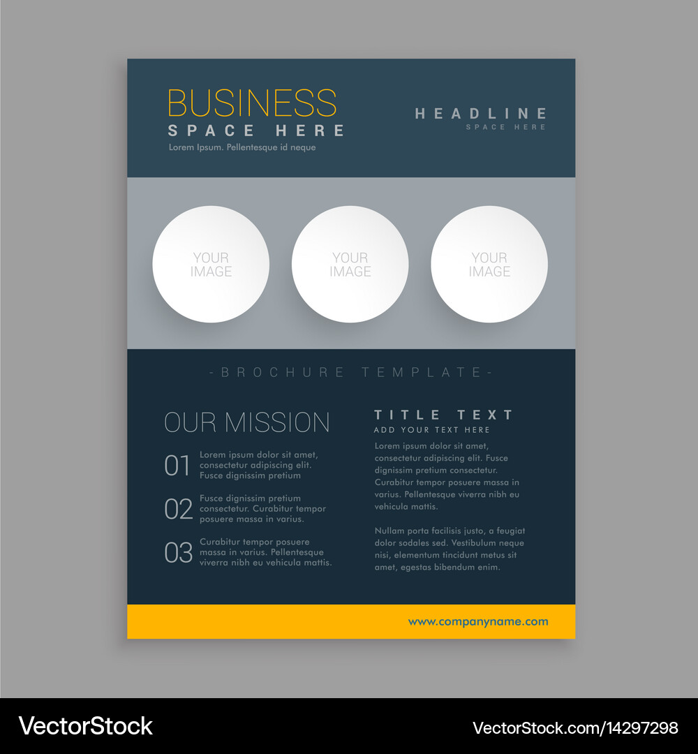 Modern dark brochure design in simple geometric Vector Image