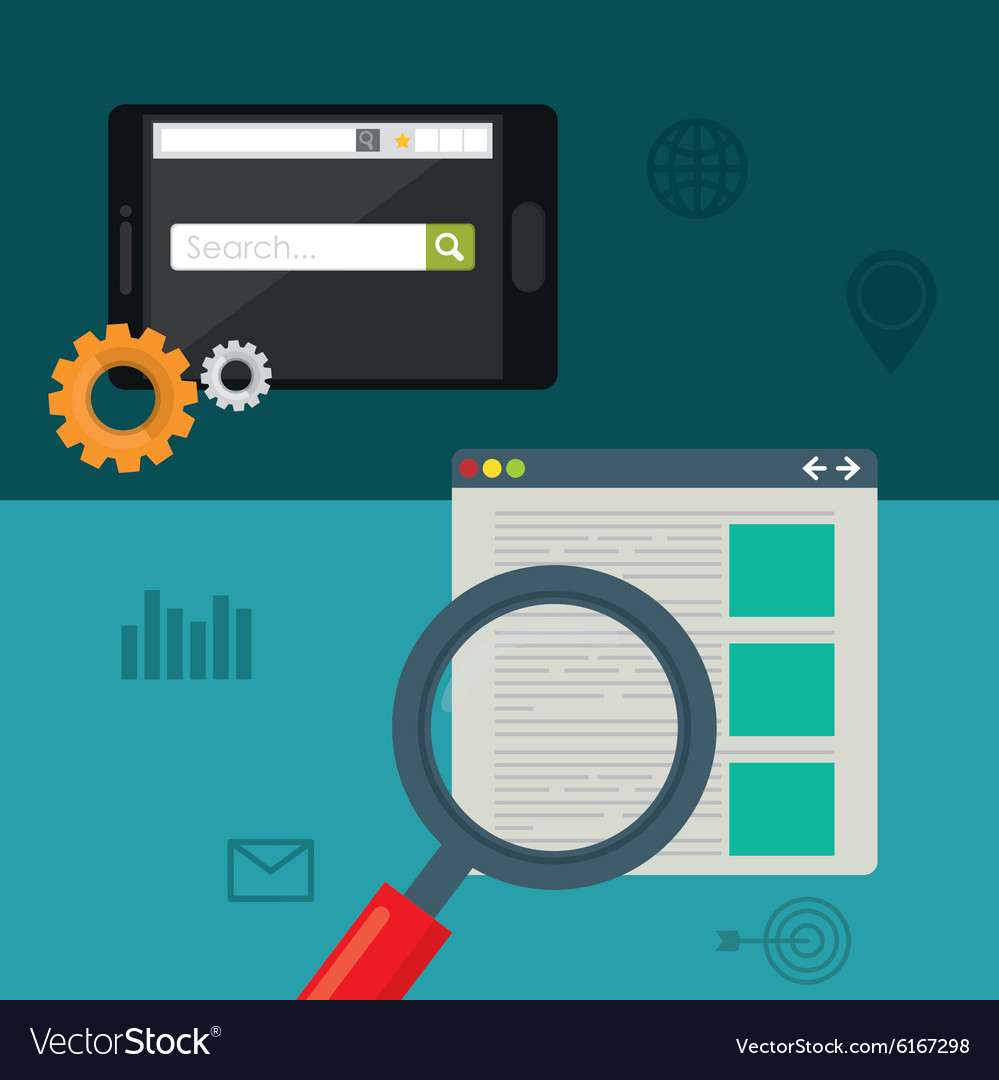 Search engine optimization design Royalty Free Vector Image