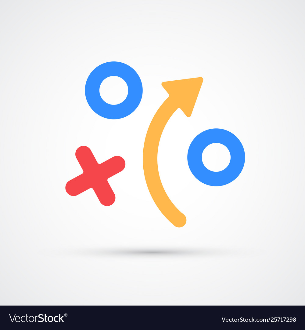 Seo strategy trendy symbol colored Royalty Free Vector Image