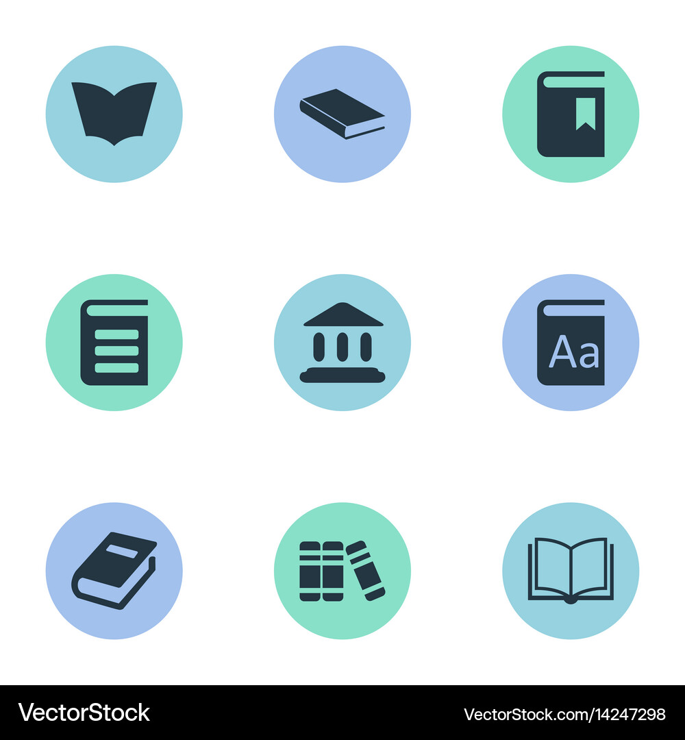 Set of simple reading icons Royalty Free Vector Image
