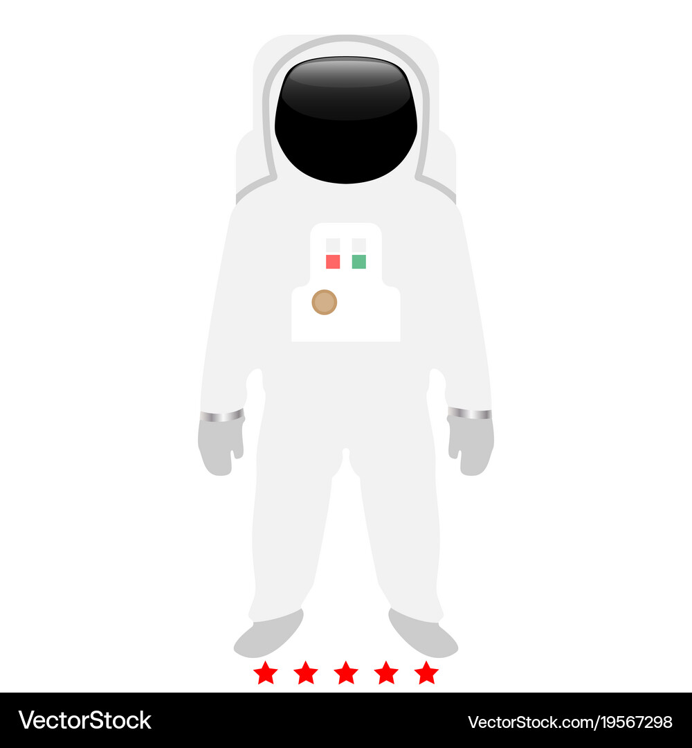 Spaceman icon color fill style Royalty Free Vector Image
