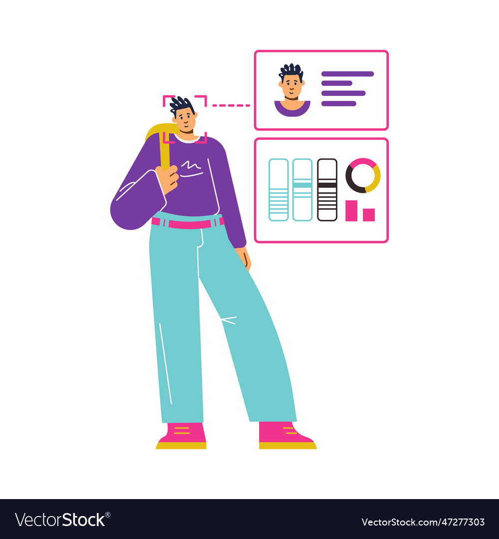 Biometric Security And Secure Verification Banner Vector Image