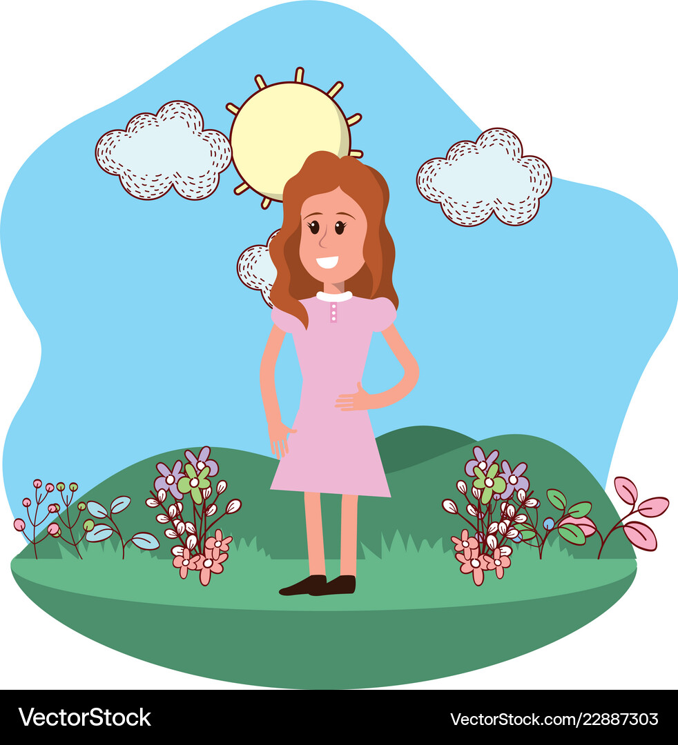 Cartoon woman design Royalty Free Vector Image