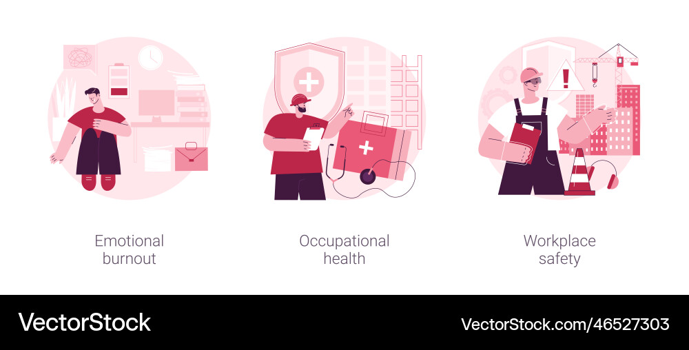 Employee health abstract concept Royalty Free Vector Image