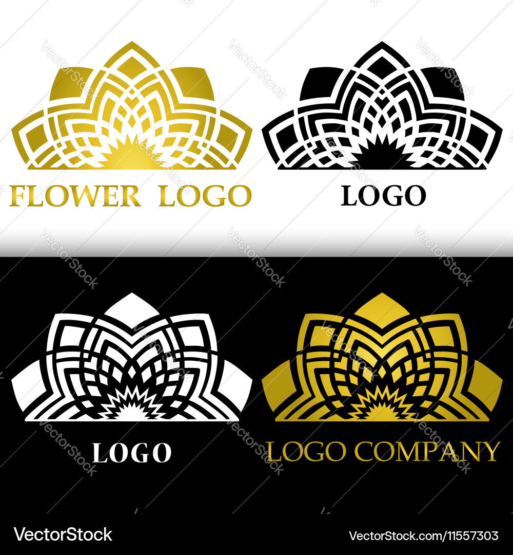 Graphic stylized floral symbol abstract flower Vector Image