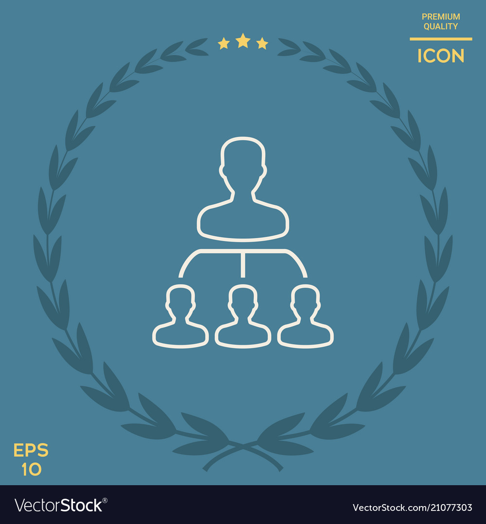 Hierarchy - line icon Royalty Free Vector Image