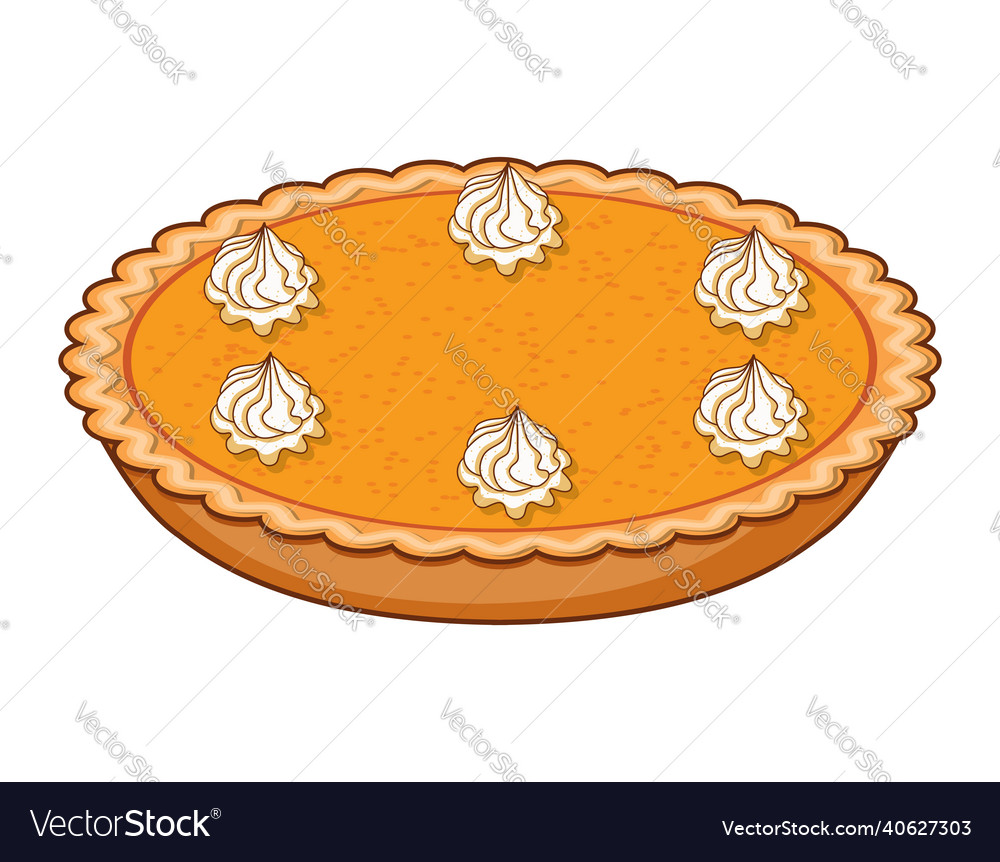 Pumpkin pie for thanksgiving day Royalty Free Vector Image