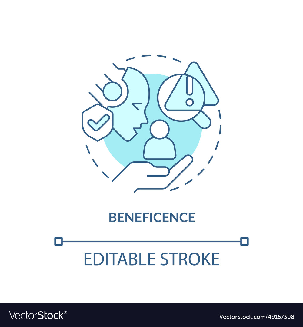 2d thin line blue icon beneficence concept Vector Image 2d thin line blue icon beneficence concept Vector Image