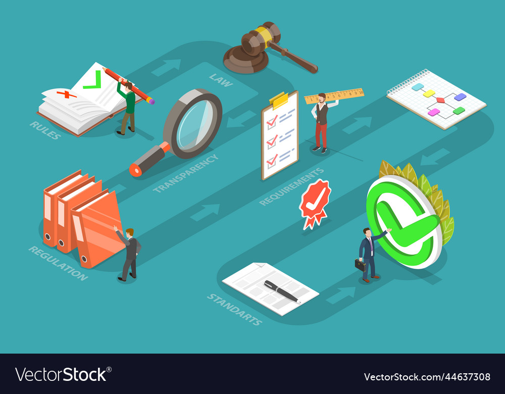 3d isometric flat conceptual Royalty Free Vector Image