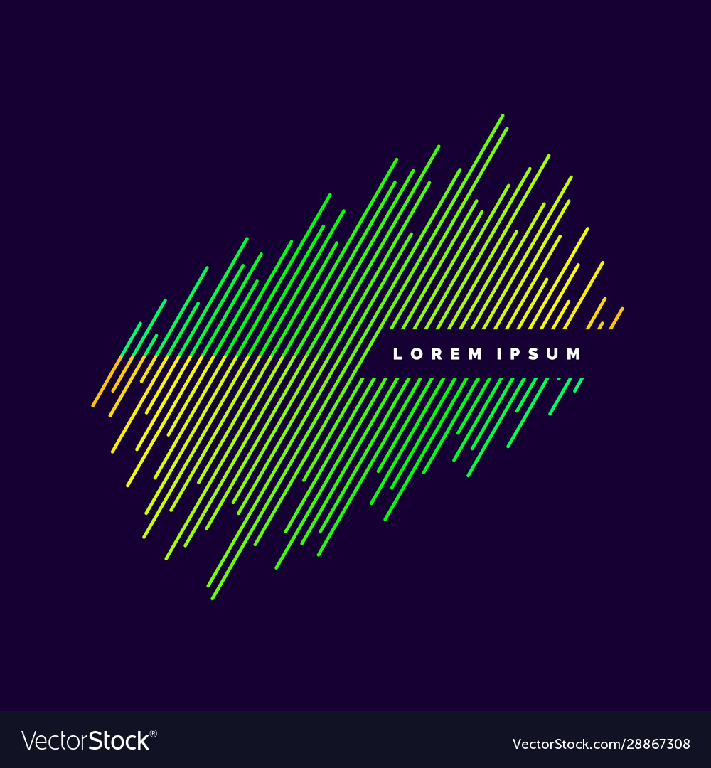 Abstract element with dynamic lines Royalty Free Vector