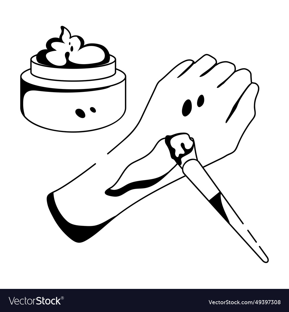 Applying cream Royalty Free Vector Image - VectorStock