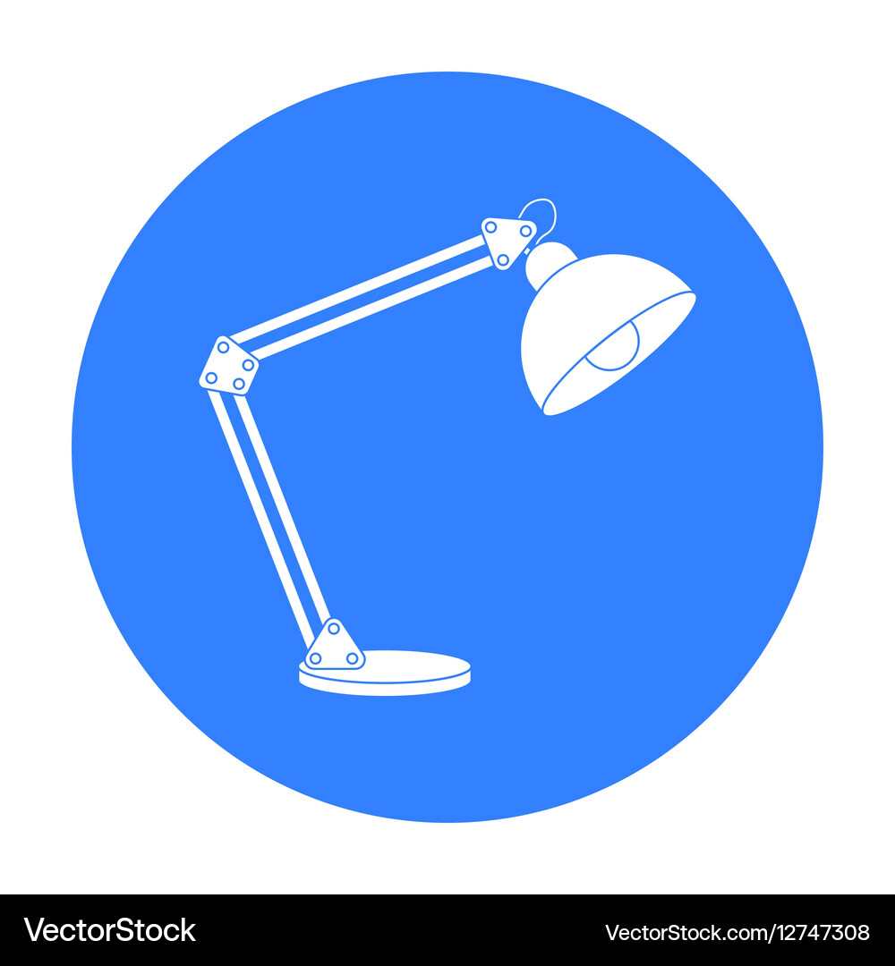 Balanced-arm lamp icon in black style isolated Vector Image