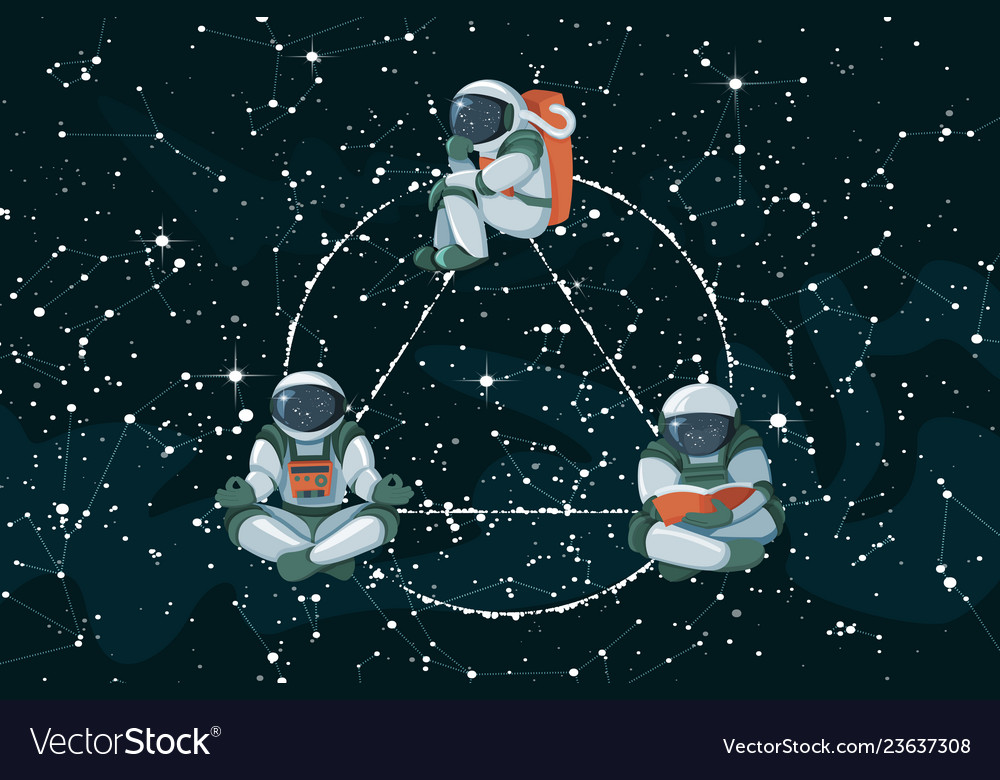 Cosmic knowledge sources reading analysis Vector Image