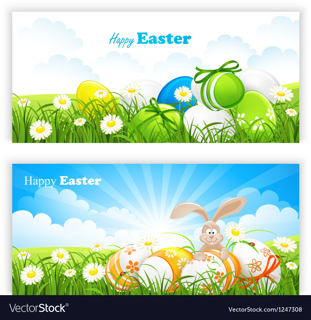 Easter banners Royalty Free Vector Image - VectorStock